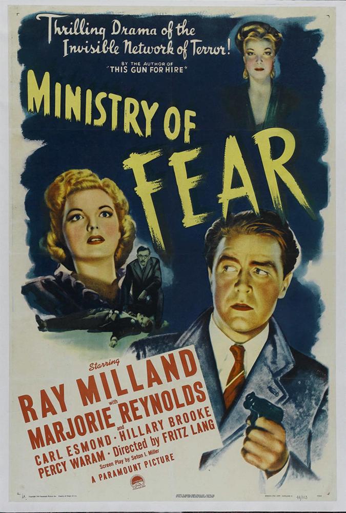 Movie poster for Ministry of Fear (1944)