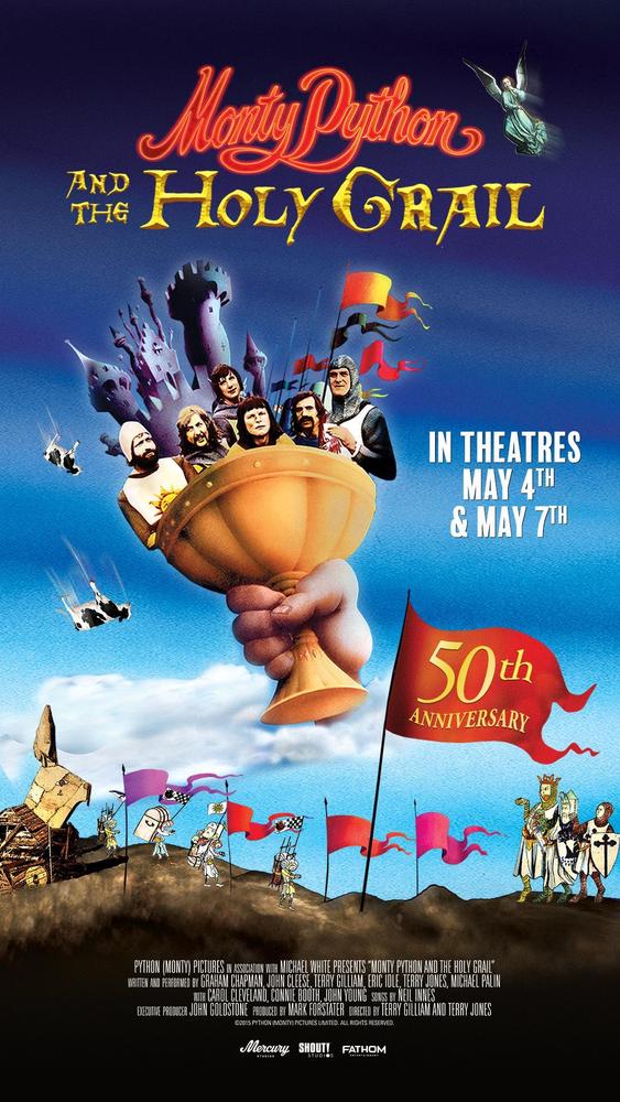 Movie poster for Monty Python and the Holy Grail (50th Anniversary)
