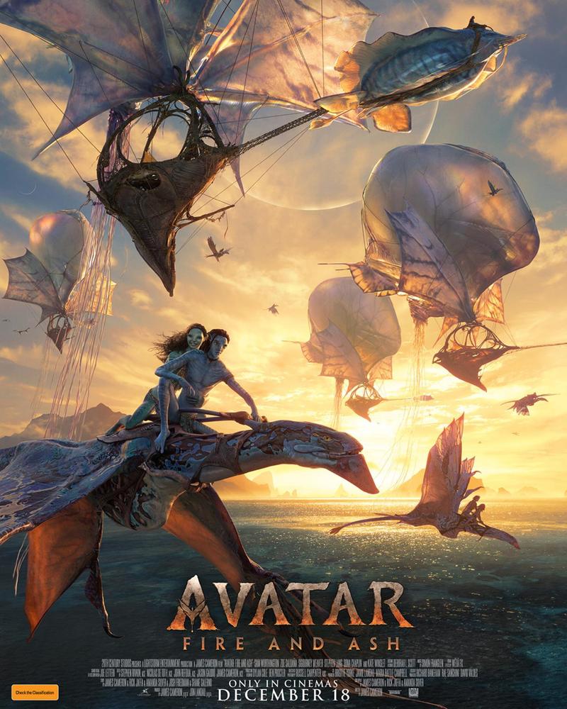 Movie poster for Avatar: Fire and Ash