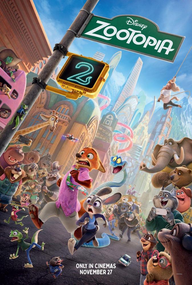 Movie poster for Zootopia 2