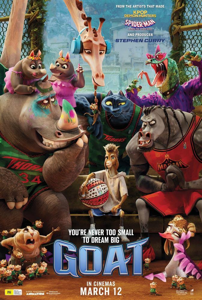 Movie poster for GOAT