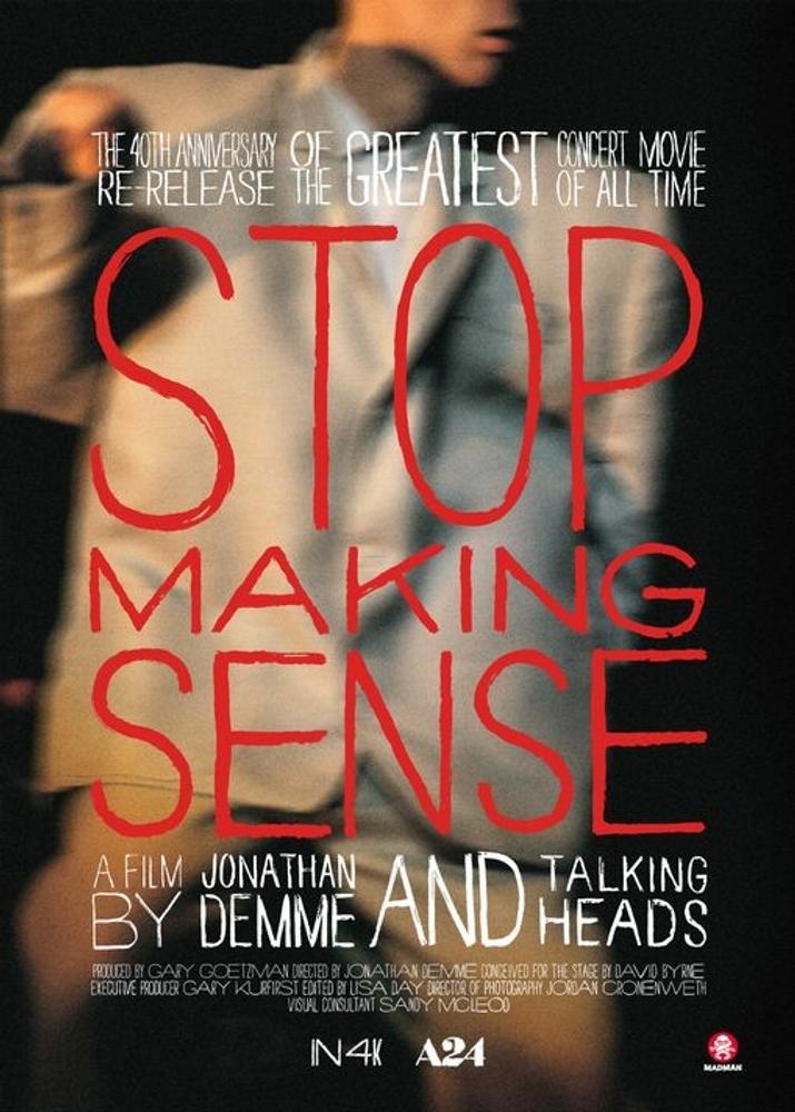 Movie poster for Stop Making Sense - 4K Restoration + Live Show
