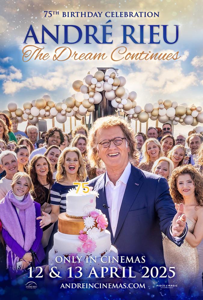 Movie poster for André Rieu’s 75th Celebration:The Dream Continues