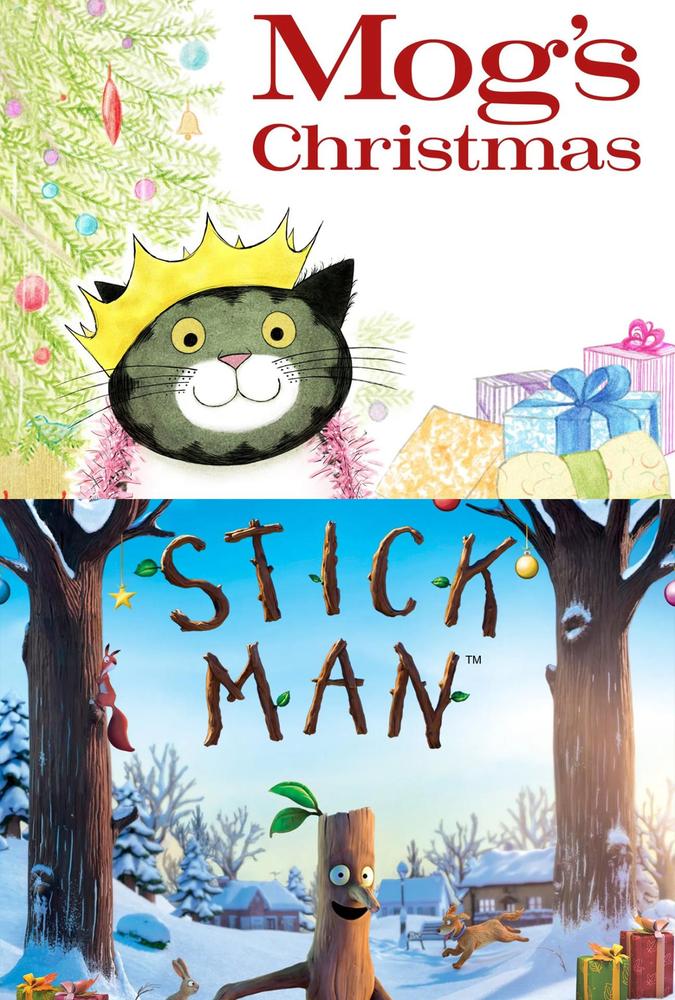 Movie poster for Stick Man (2015) & Mog's Christmas (2023